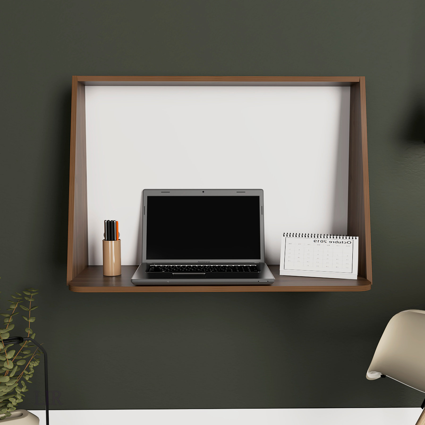 George Oliver Wall Mounted Afrec Single Shelf Desk , Space-Saving And ...