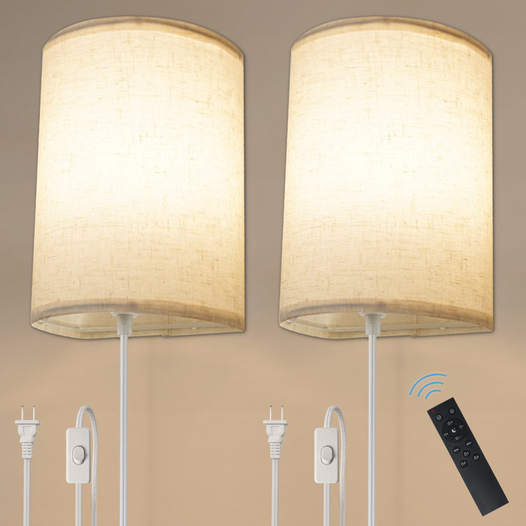 Ebern Designs Virve Iron Plug-in Flush Mounted Sconce & Reviews | Wayfair