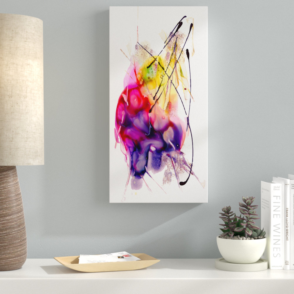 Ebern Designs 'Abstract number 06' Acrylic Painting Print on Wrapped ...