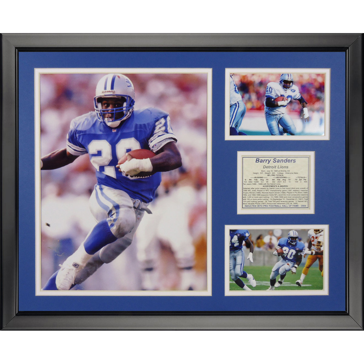 Legends Never Die Memorabili encadrée sanders détroit lions-barry NFL ...