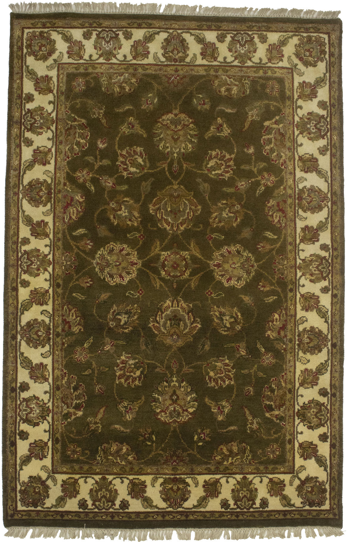 Bloomsbury Market Abreu-Perez Brown Traditional 4X6 Indo Kashan ...