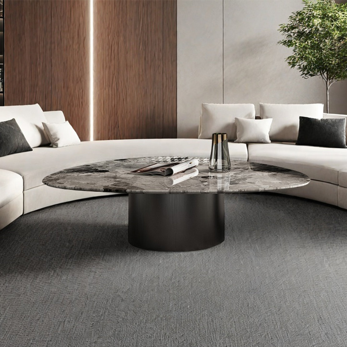 Orren Ellis Light luxury triangle marble coffee table | Wayfair