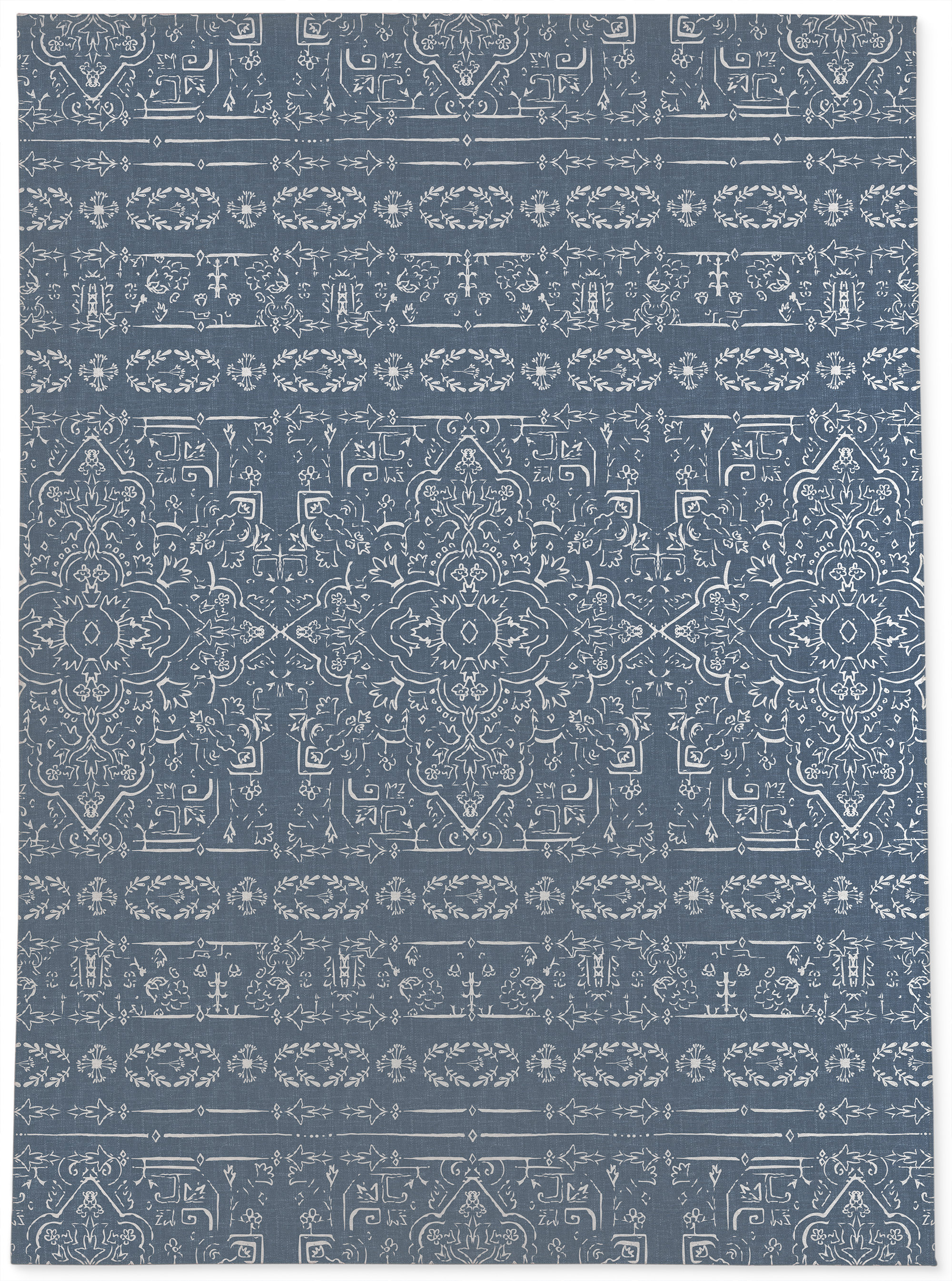Bungalow Rose Southwestern Denim/Blue Area Rug | Wayfair