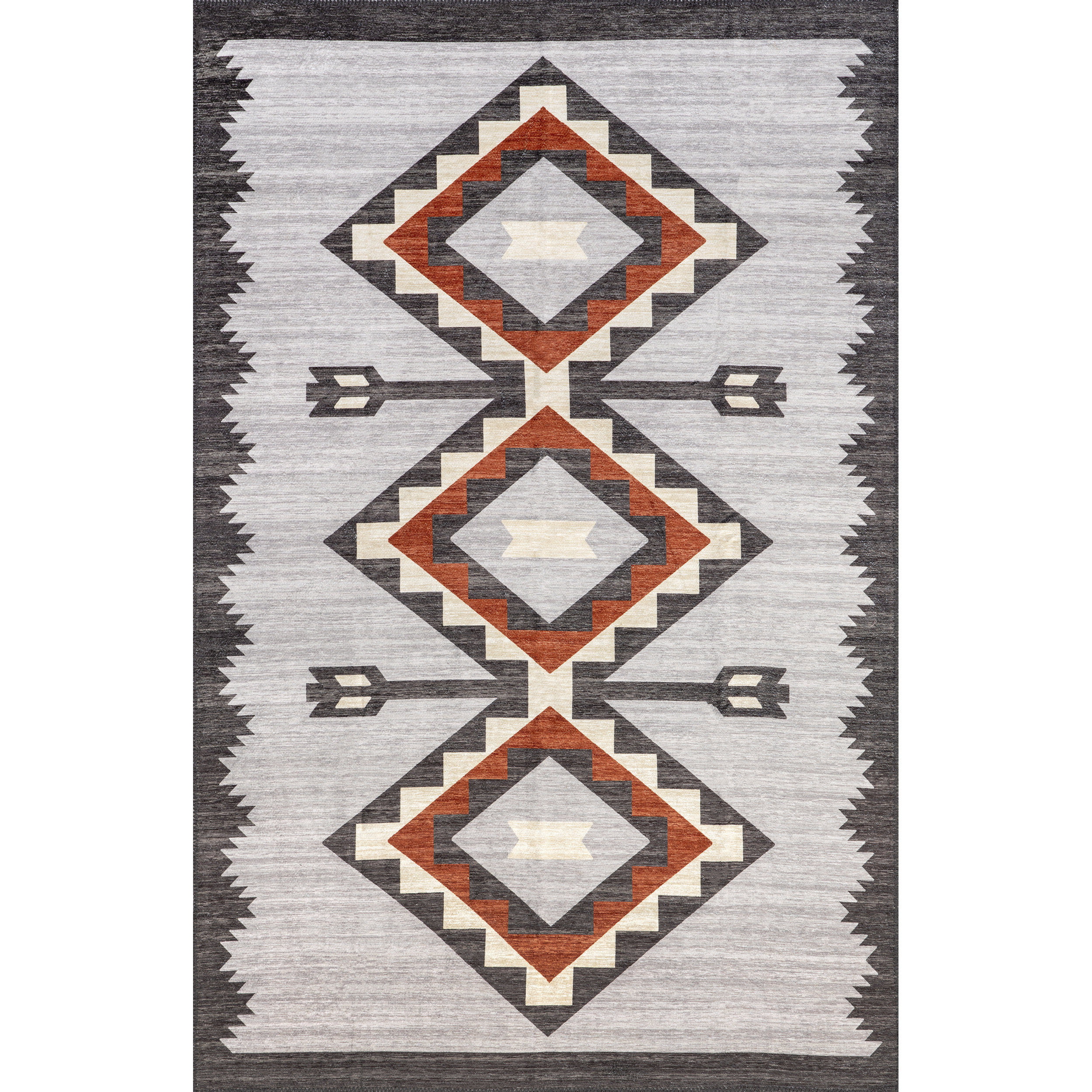 Union Rustic Adilynn SpinClean Aztec Machine Washable Area Rug ...