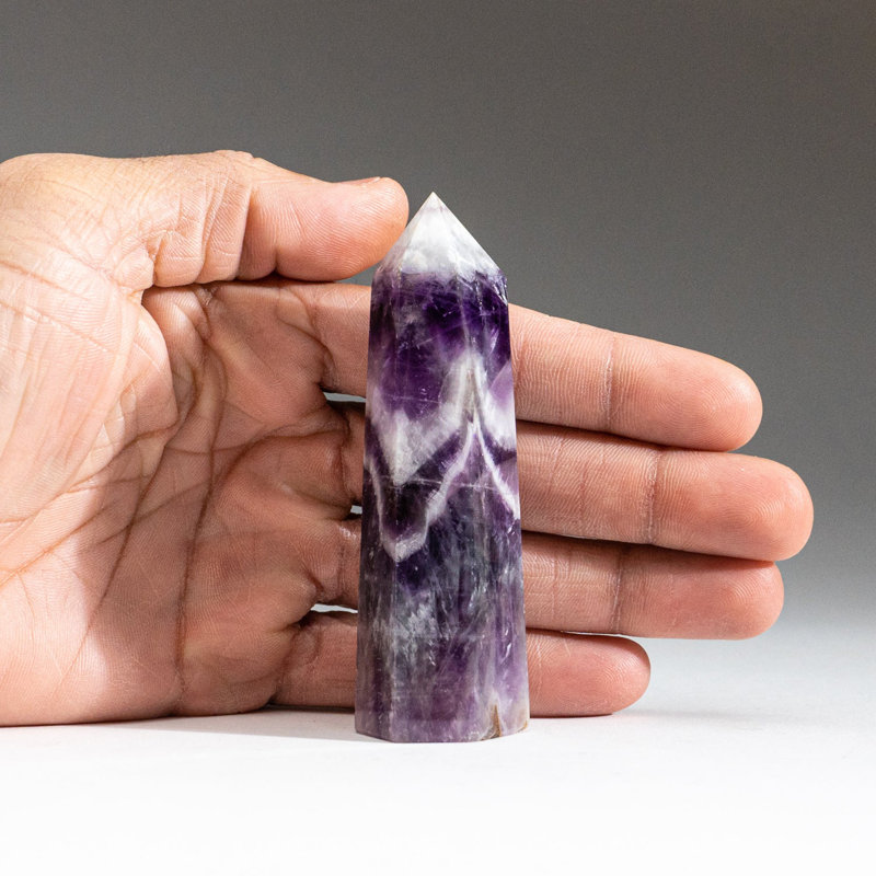 Astro Gallery of Gems Polished Chevron Amethyst Point from Brazil (0.25 ...