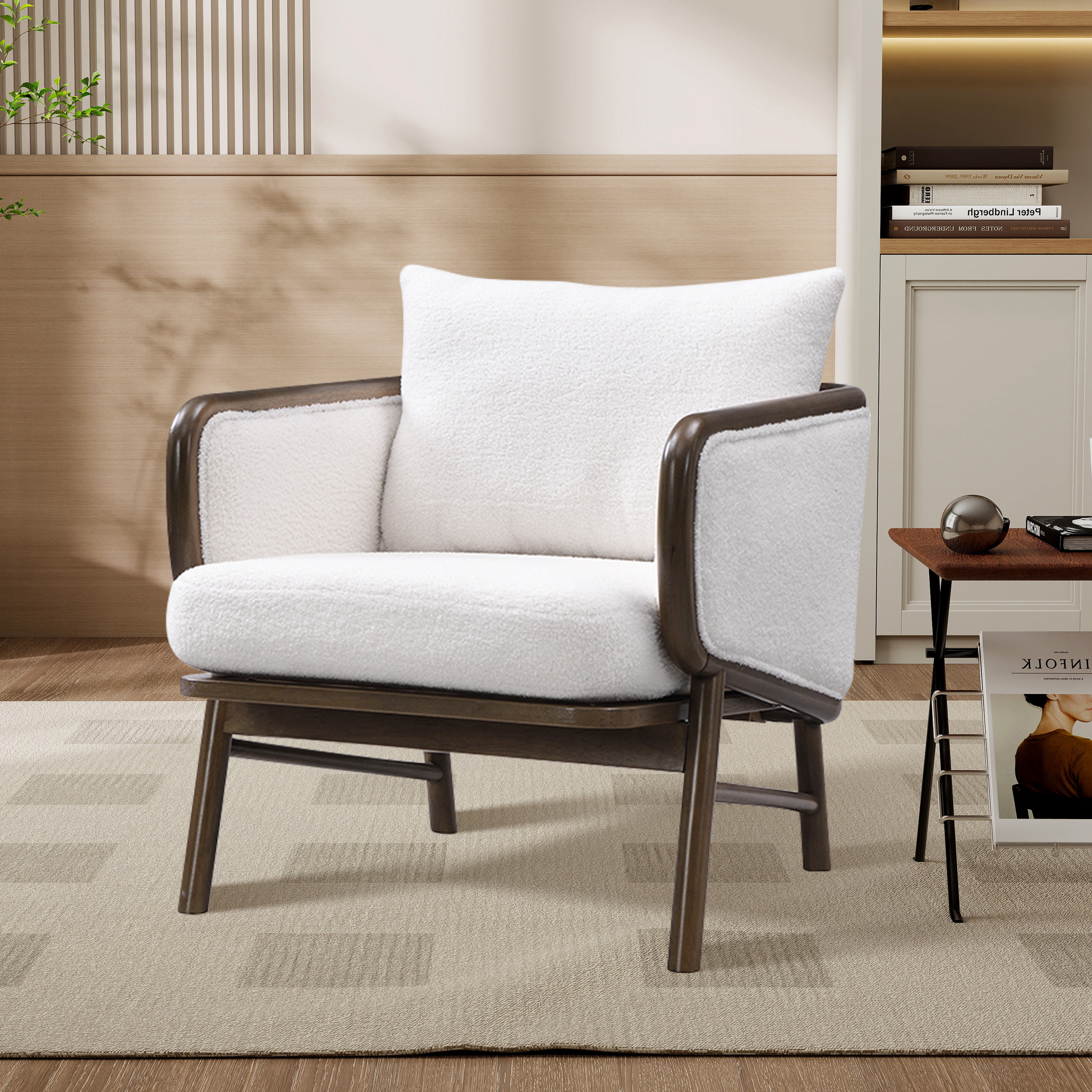 George Oliver Sherpa Accent Chair, Upholstered Armchair | Wayfair