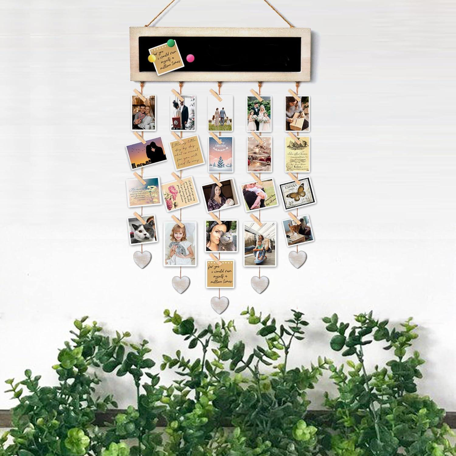 Lark Manor™ Picture Frames Collage Display Board With 30 Clips - Multi ...