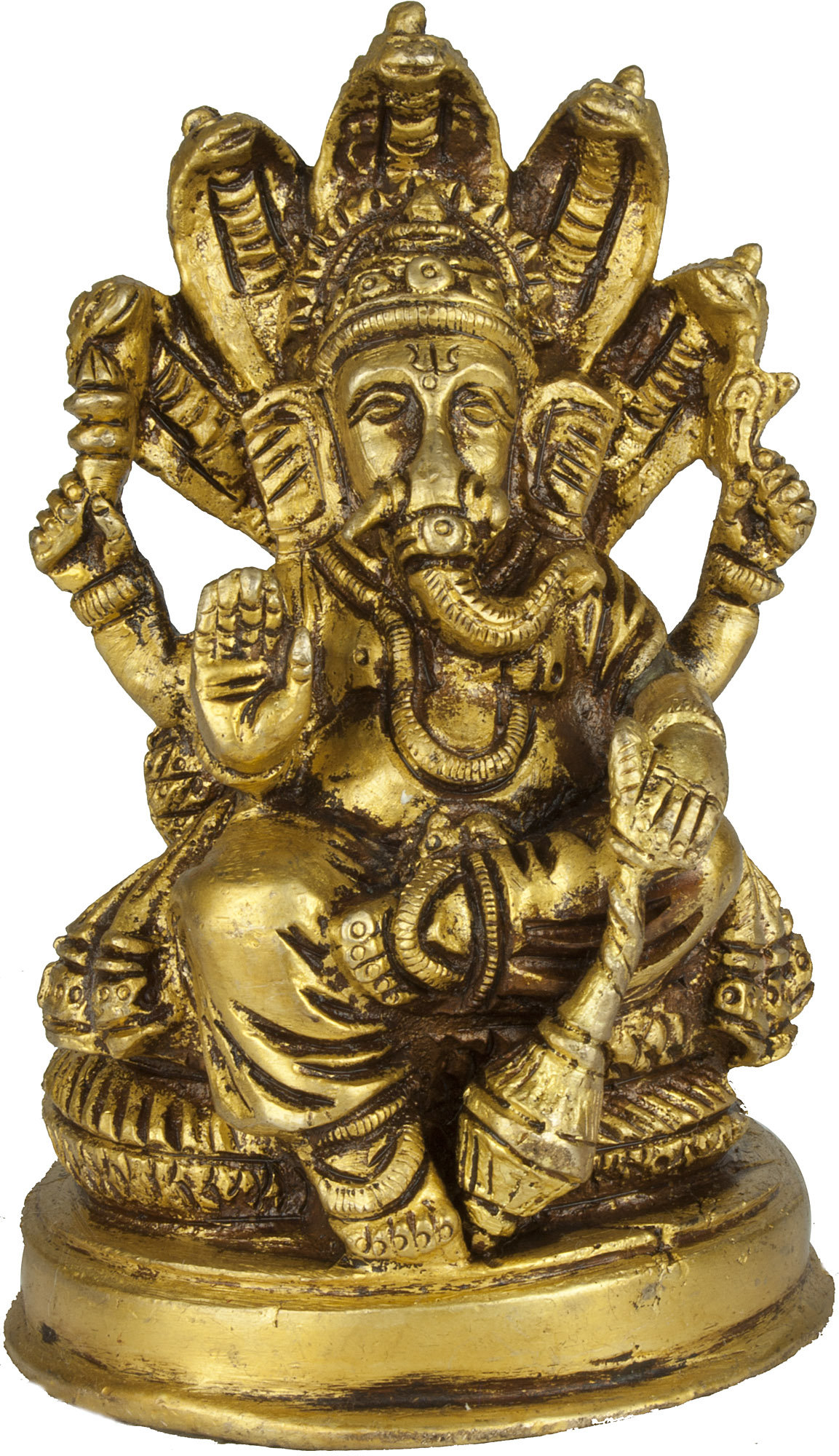 Bungalow Rose Hamelin Lord Ganesha Seated on Sheshnaga | Wayfair