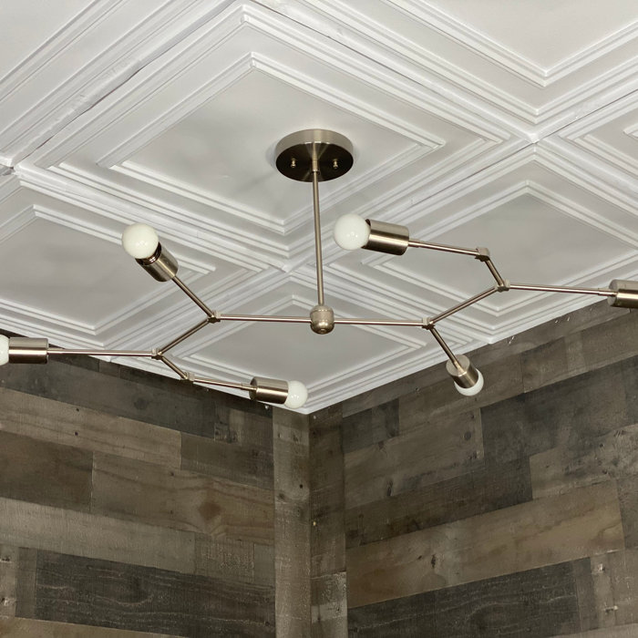 Corrigan Studio® Verdie Modern Chandelier Mid Century Industrial Large ...