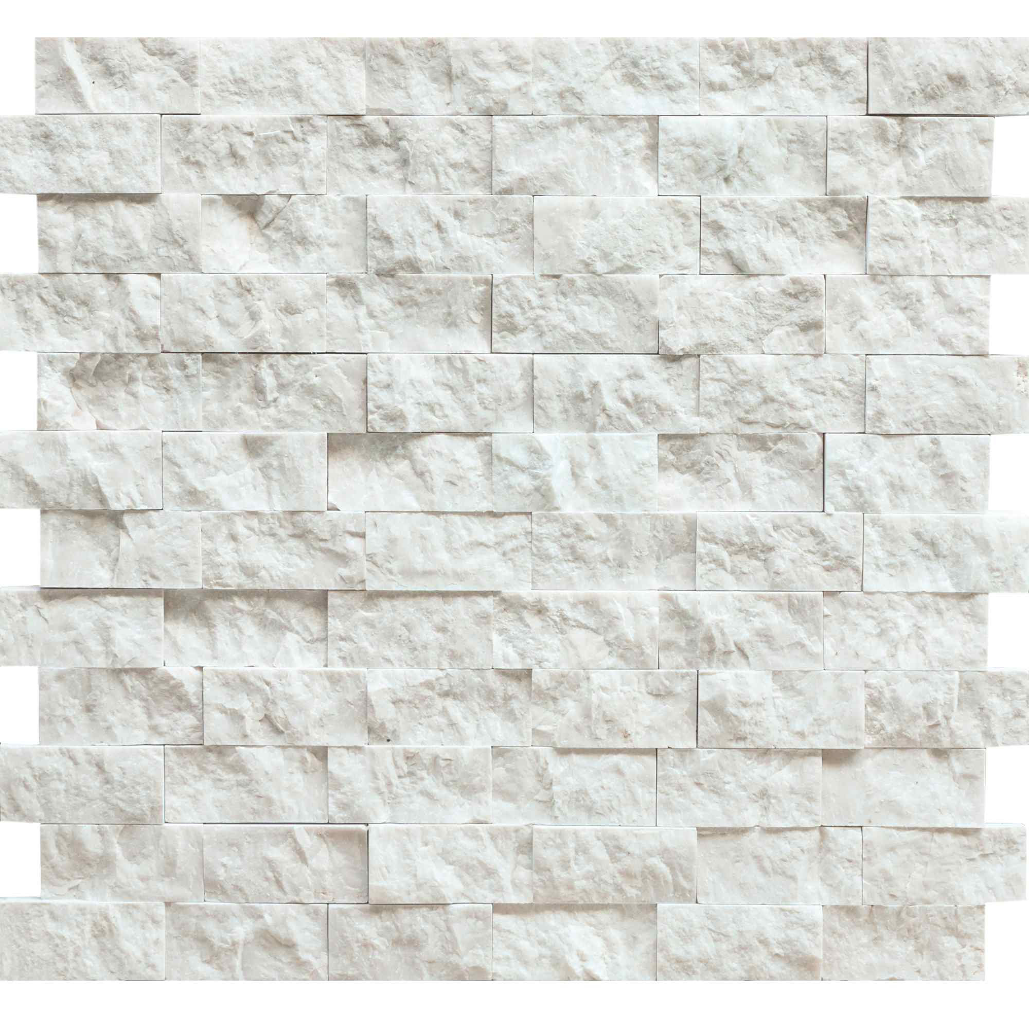 Nesttile Calacatta Gold Marble 1" x 2" Brick / Subway Mosaic Tile Split ...