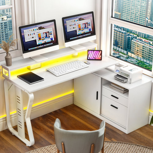 Built-in Outlet Desks You'll Love | Wayfair