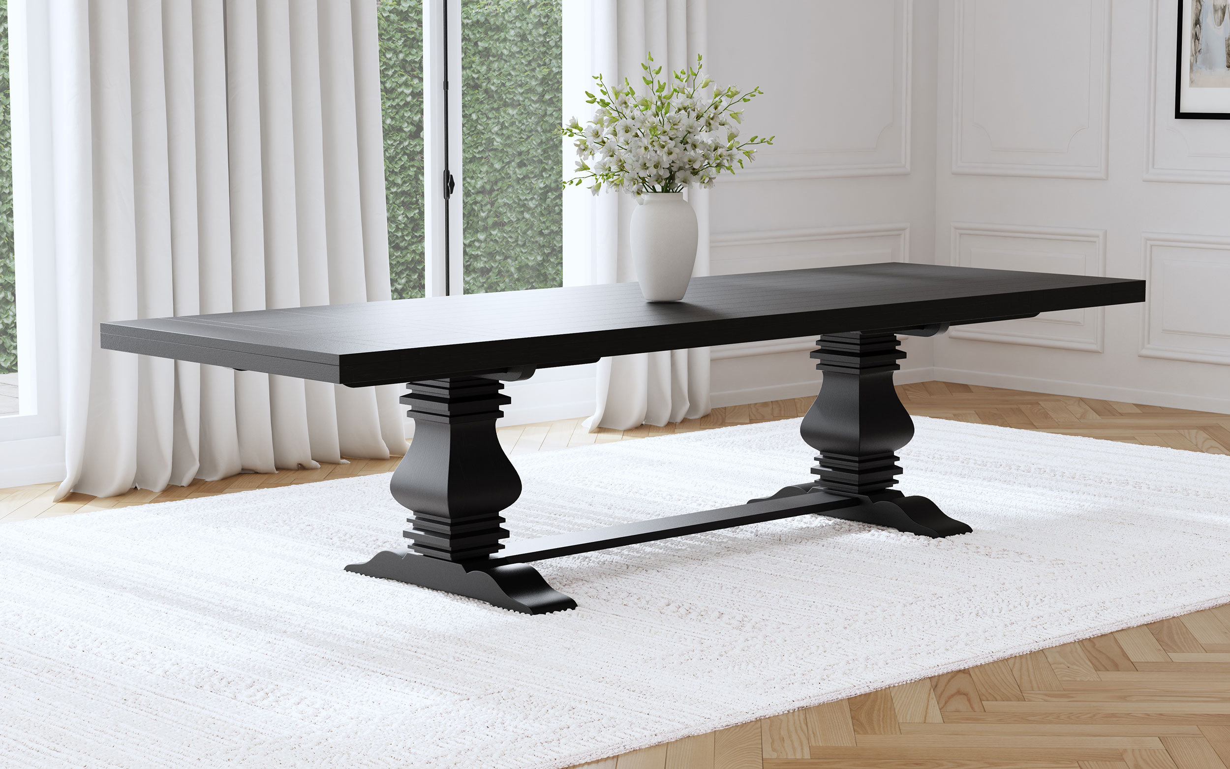 Ophelia & Co. Morriston 126-inch Extension Dining Table & Reviews | Wayfair