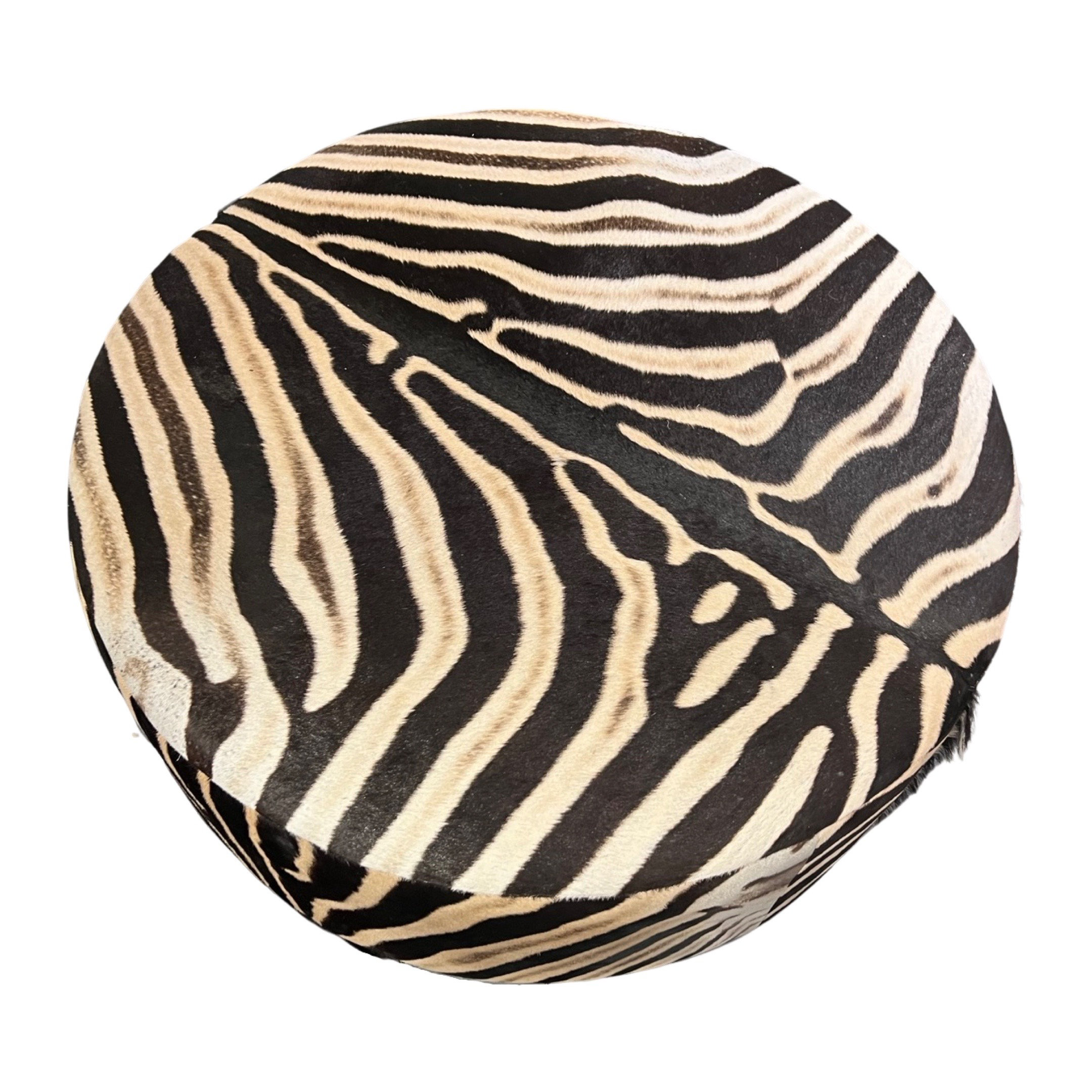 MooMoo Designs XL Round Zebra Ottoman | Wayfair