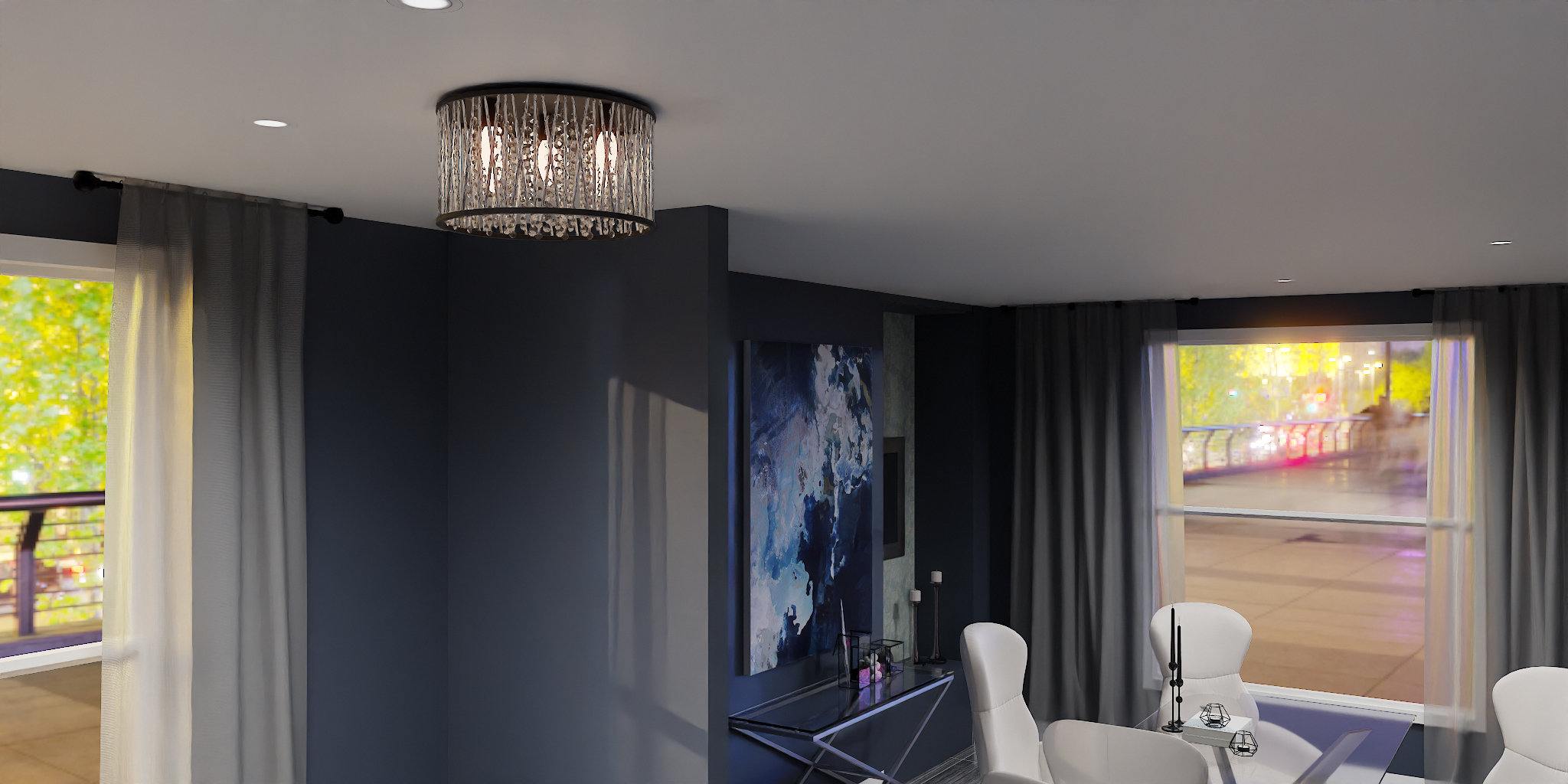 Rosdorf Park Stillmore Glass Flush Mount | Wayfair