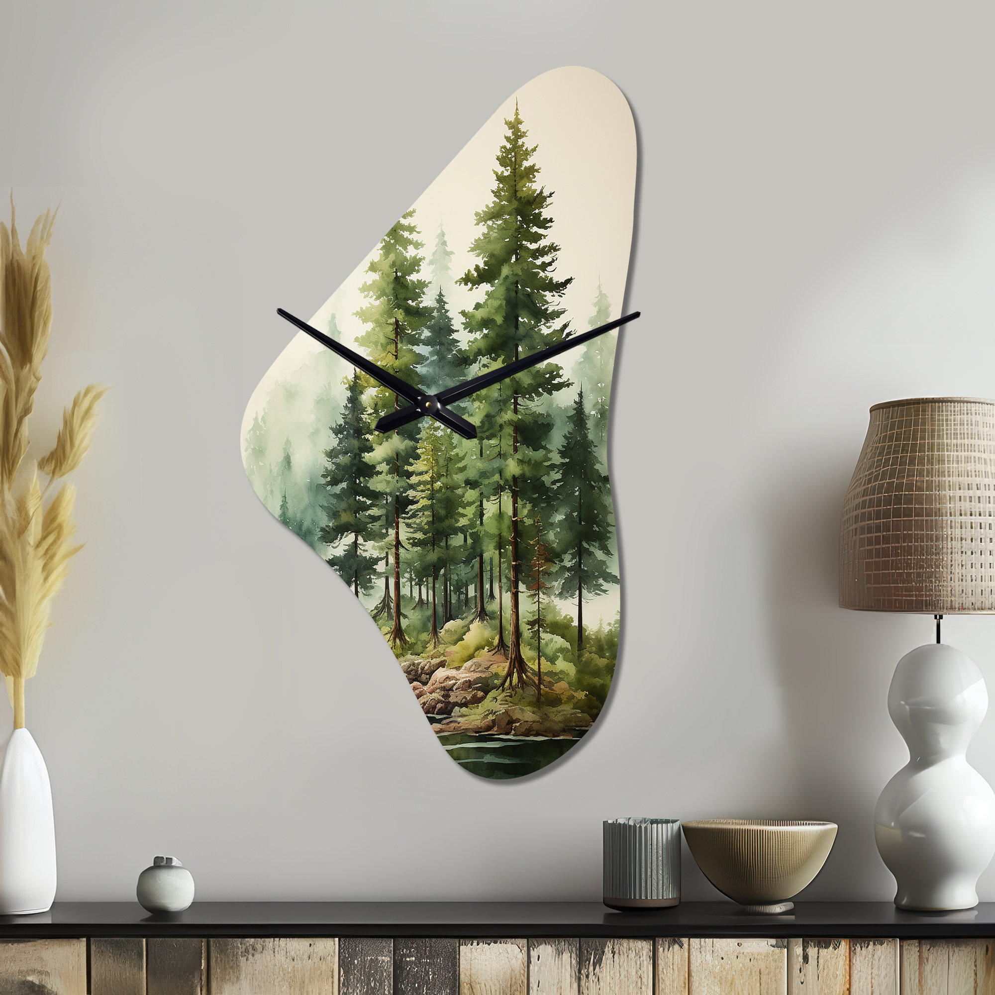 East Urban Home Jarmila Green Pine Tree Eternal Guardians III - Pine ...