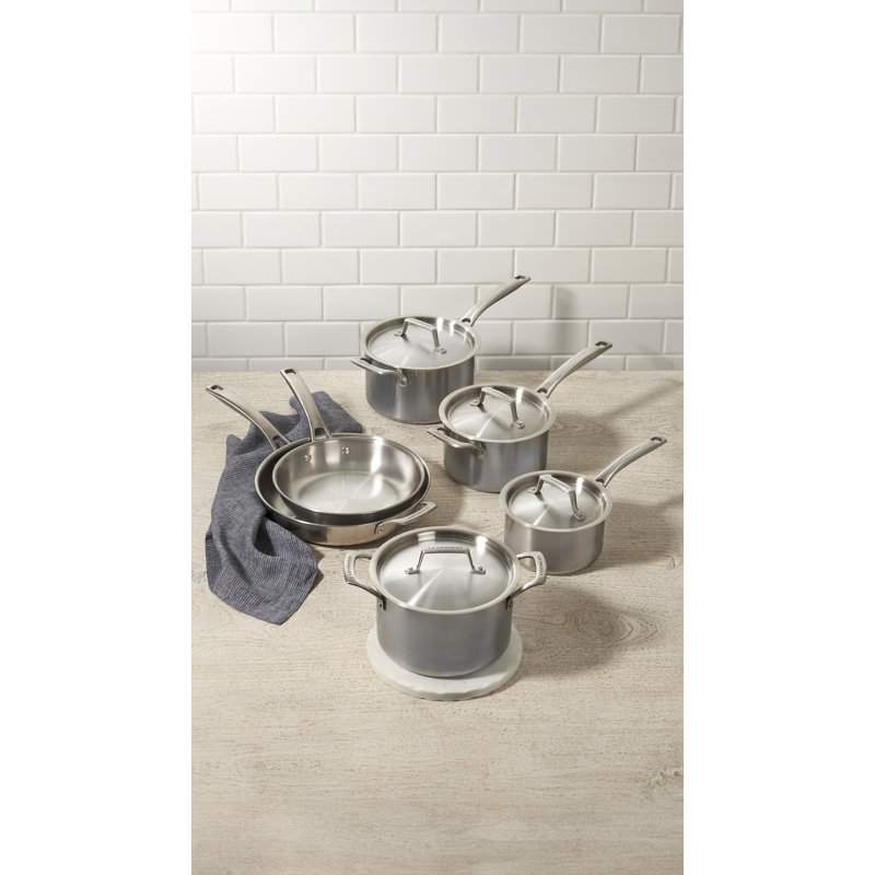 Le Creuset Essential Stainless Steel 10Pc. Cookware Set | Wayfair