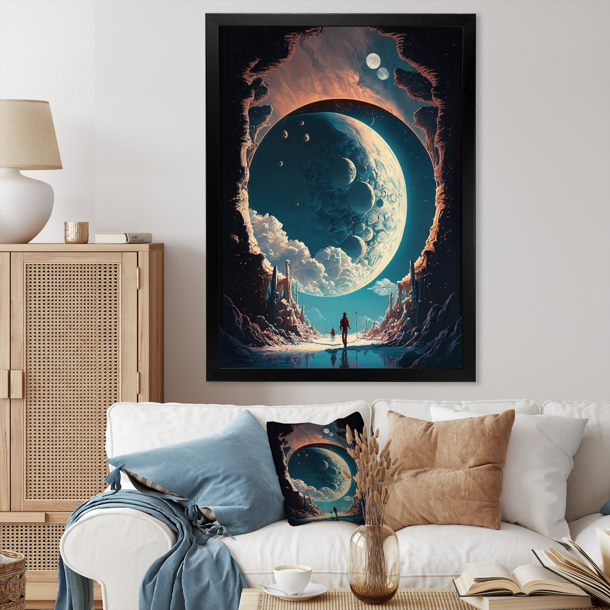 Red Barrel Studio® Inspiring Moon'S Outer Space View I Inspiring Moon's ...