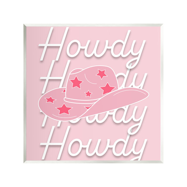 Bungalow Rose Soft Pink Howdy Pattern Wall Plaque Art by Corrine Rose ...