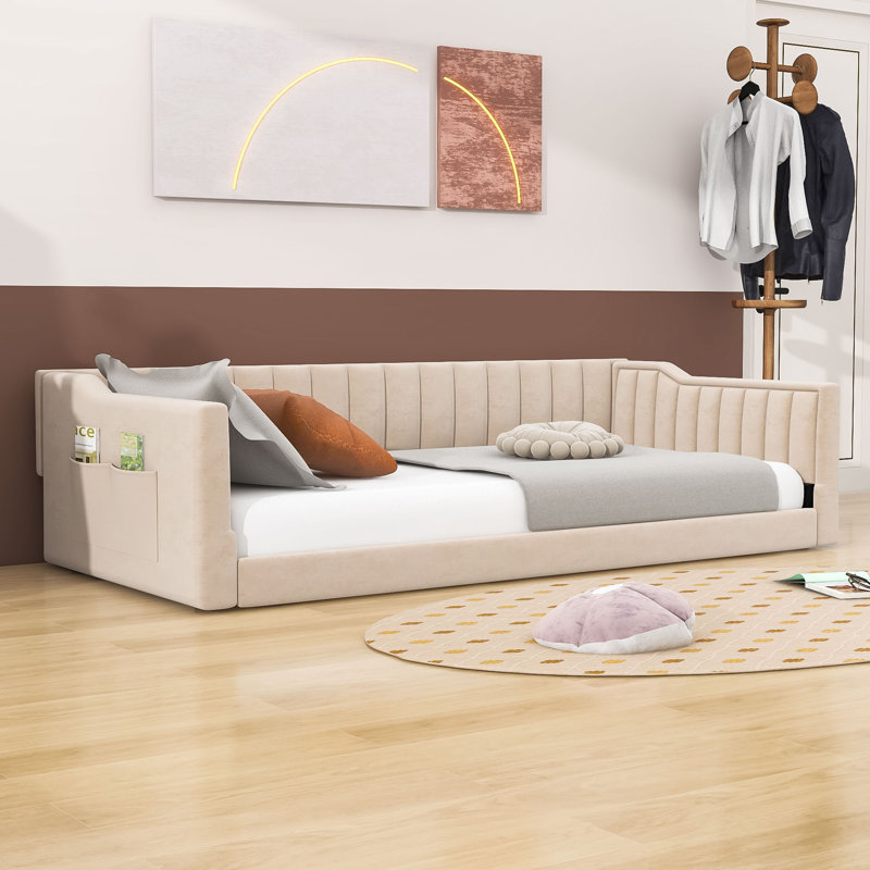 Mercer41 Upholstery Daybed with Storage pocket | Wayfair