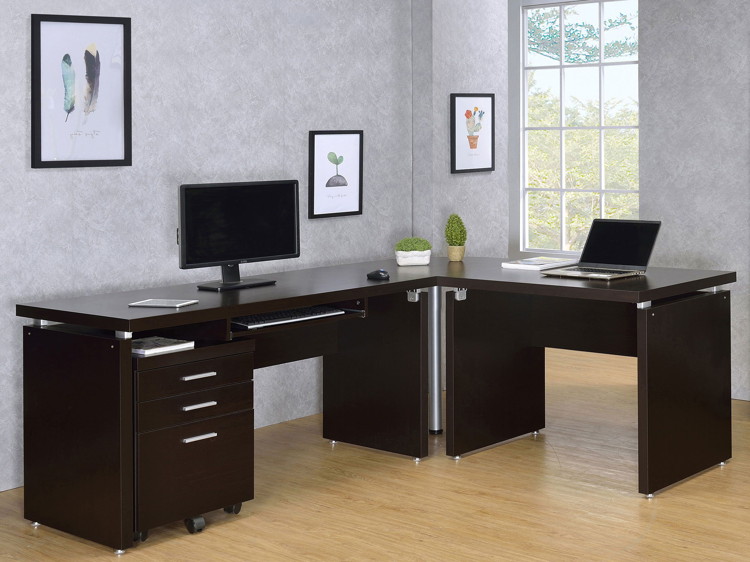 Latitude Run® Zimal 2-Piece Desk Set & Reviews | Wayfair