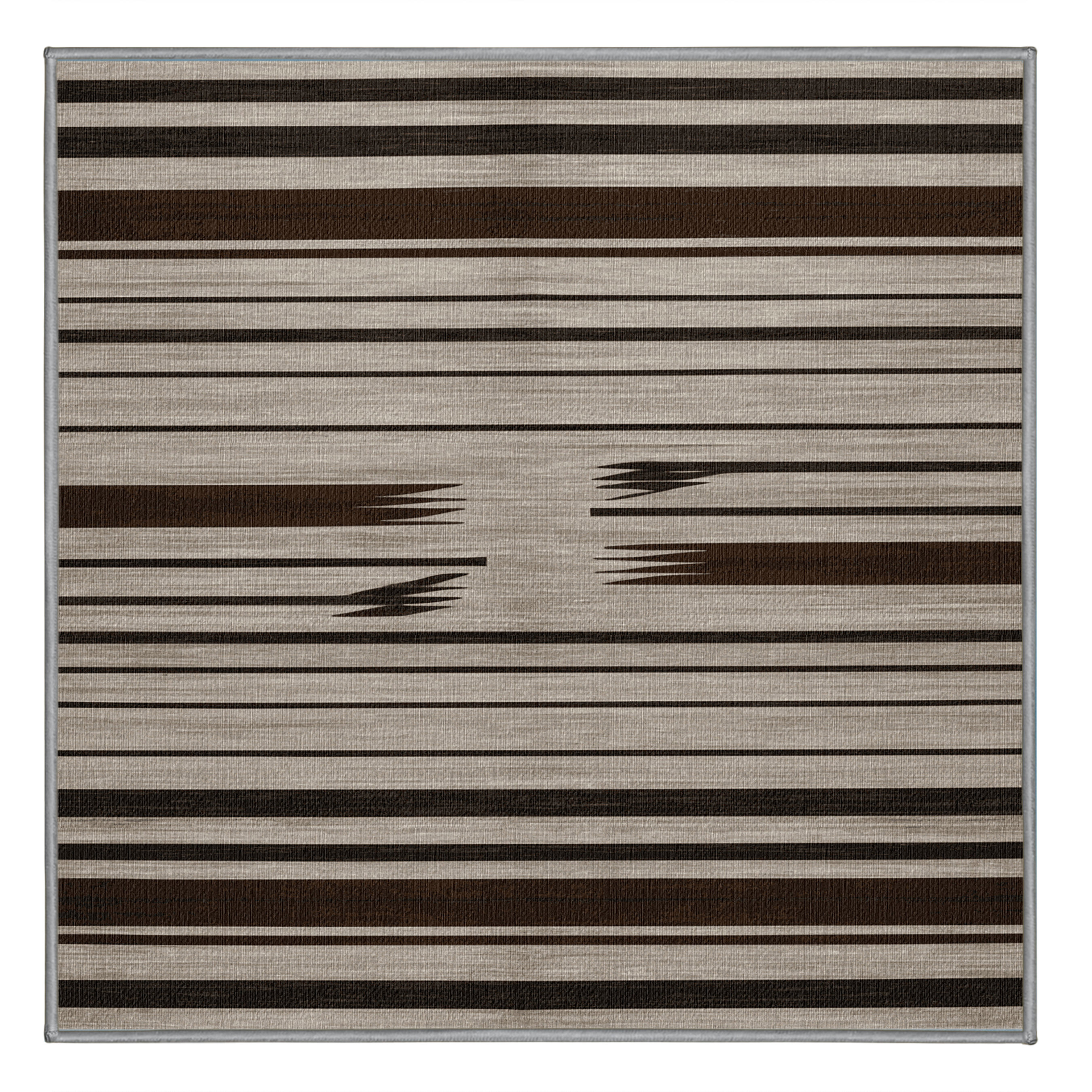 Latitude Run® Washable Greige Deep Striped Area Rug | Wayfair