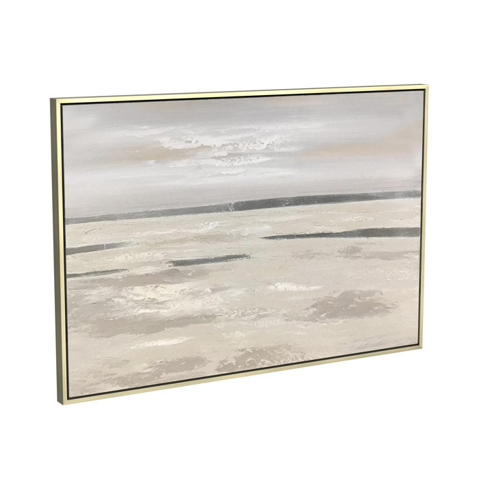 Sand & Stable Silver Landscape Framed On Canvas Print & Reviews | Wayfair