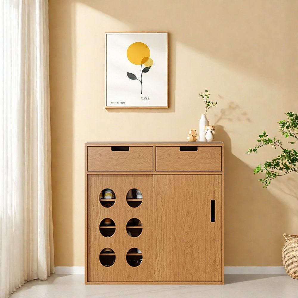 Wu's StylishVault Sliding Door Console Cabinet | Wayfair
