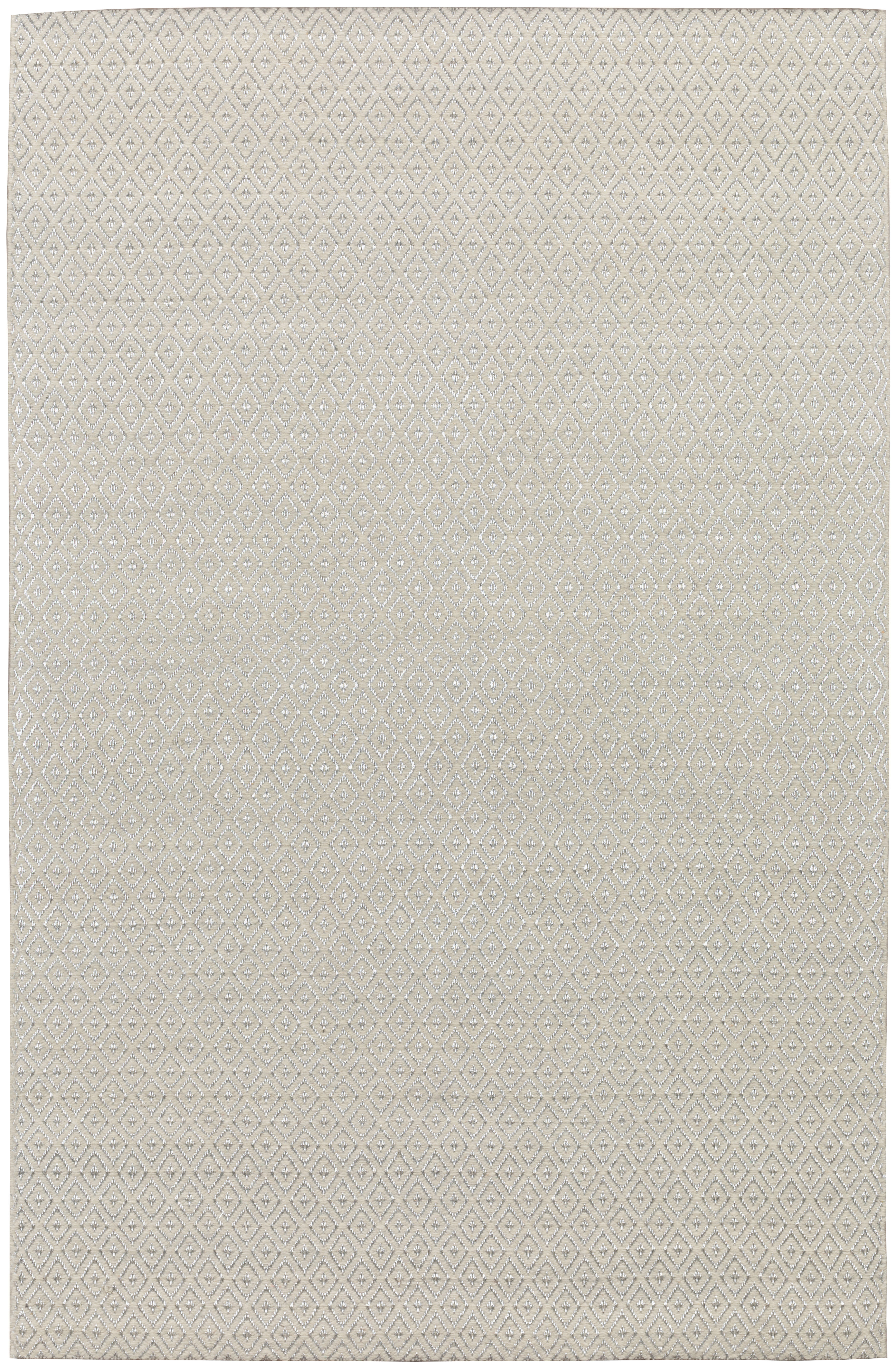 Gracie Oaks Modern Prism Champagne Diamond Flat Weave Wool 32CP ...