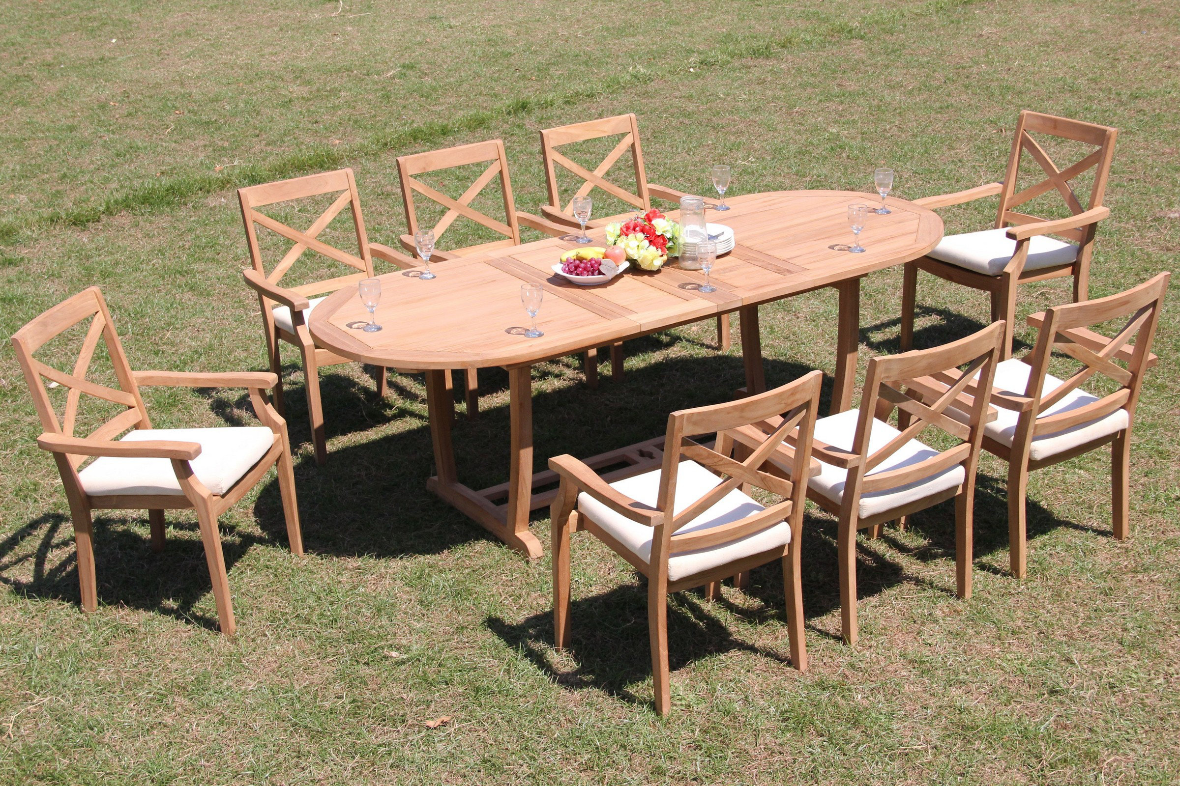 Rosecliff Heights Hillpoint Oval Teak Dining Set - Wayfair Canada