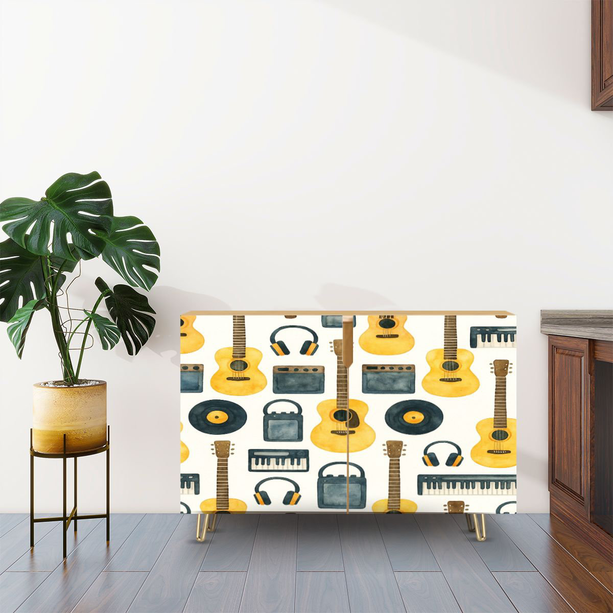 George Oliver Sideboard Buffet Cabinet with Storage Musical instruments ...