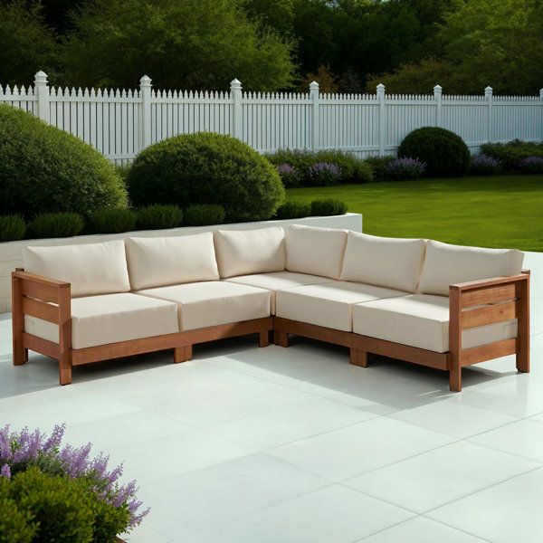 Wood Patio Sofas & Sectionals You'll Love | Wayfair