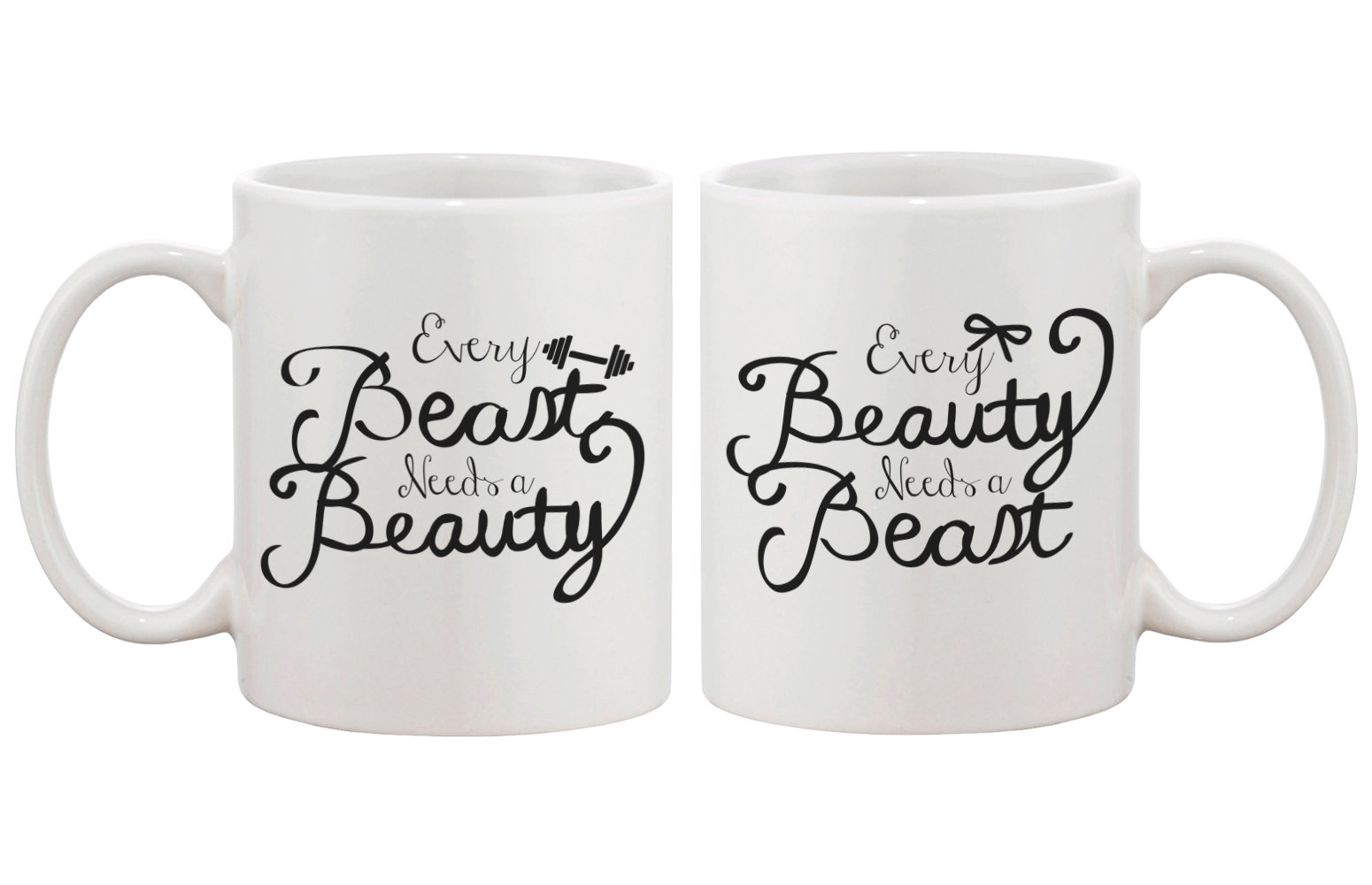 365 Printing Inc 2 Piece Every Beauty and Beast Needs Each Other Couple ...