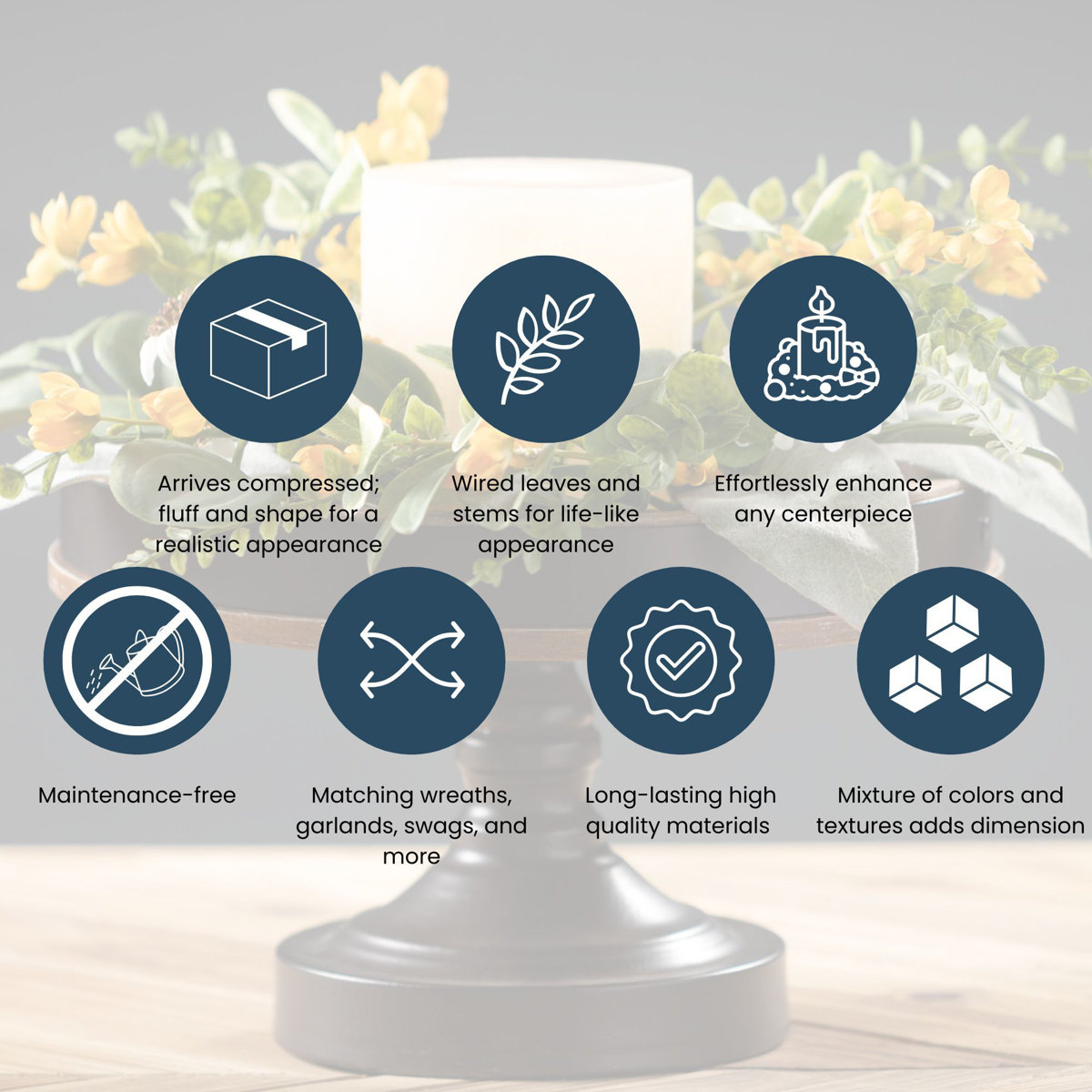 Primrue 17" Artificial Berry Leaf Mini Fall Wreath, Multicolor | Joss ...