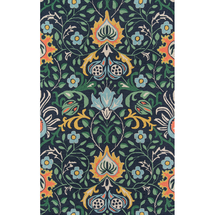 Lark Manor Annechien Wool Floral Rug & Reviews | Wayfair