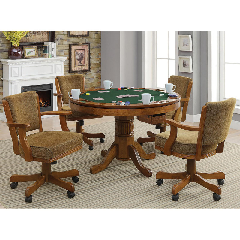 Red Barrel Studio® Amber Upholstered Game Chair With Casters | Wayfair