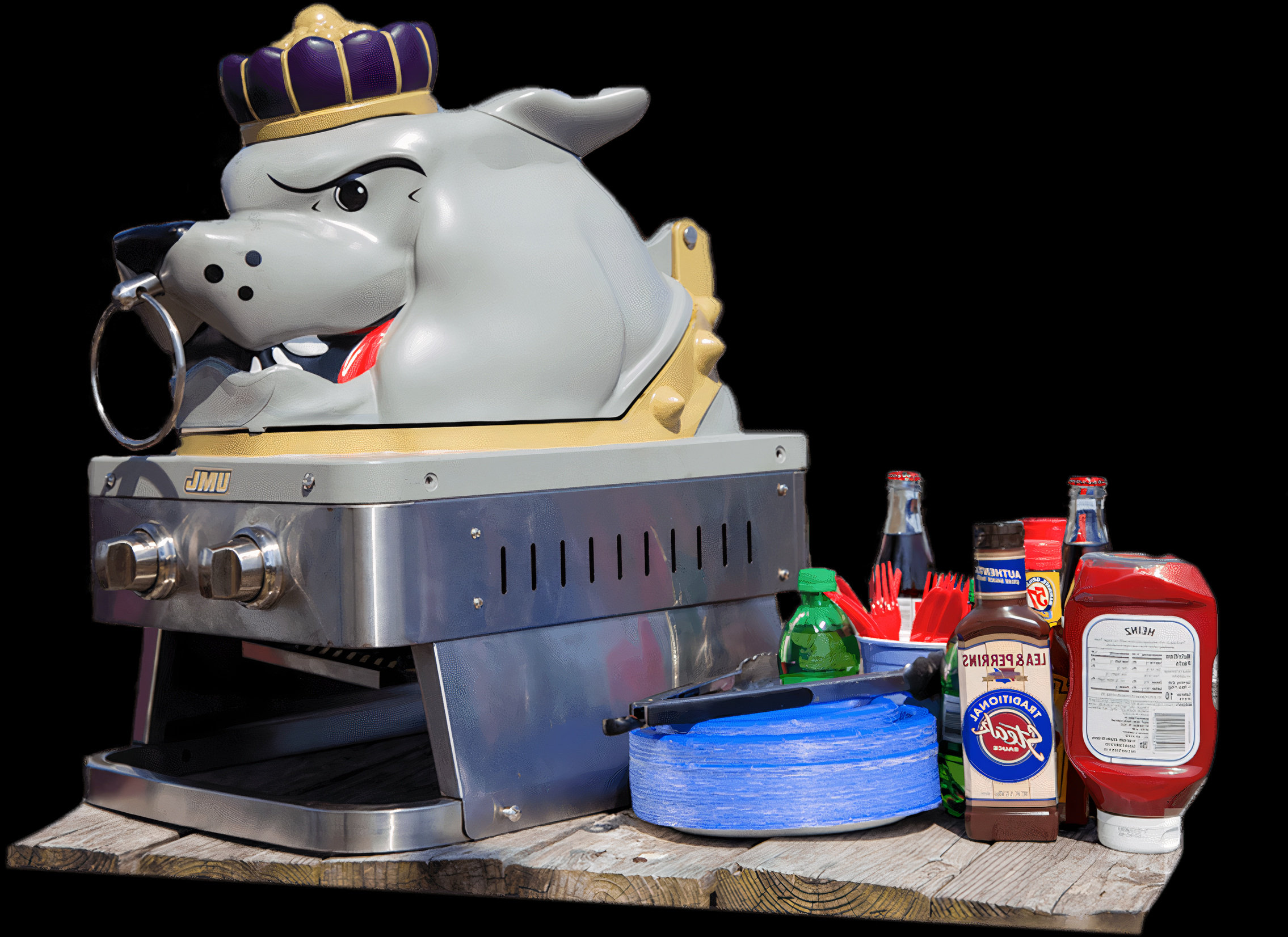 Mascot-Grills.com NCAA JMU Duke Dog Portable Liquid Propane Gas Grill ...