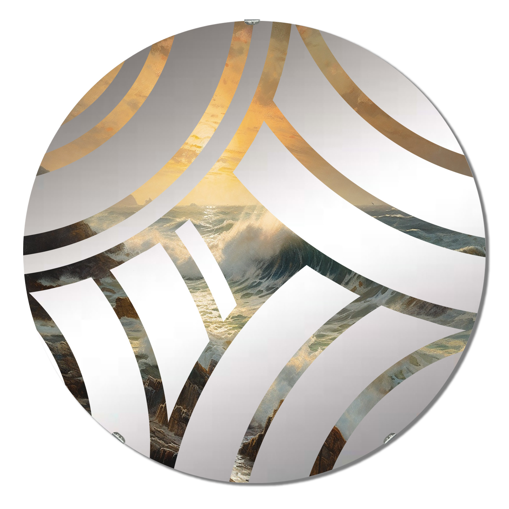 Design Art Wild Ocean With Breaking Waves Golden Hour III - Centre Wave ...