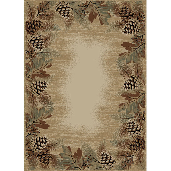 Millwood Pines Cargin Floral Brown Area Rug & Reviews | Wayfair