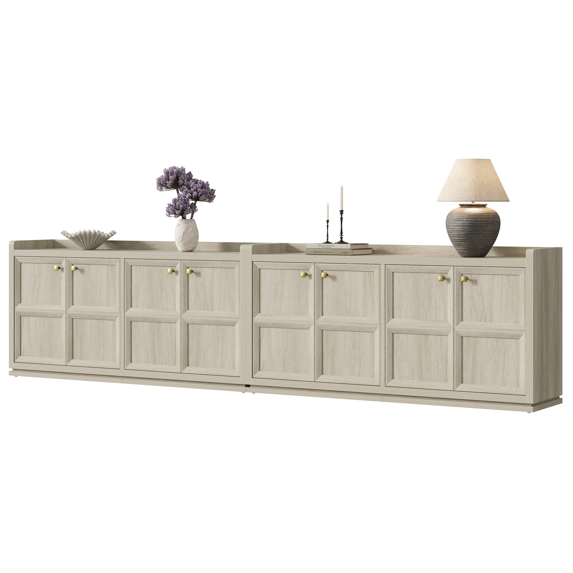 Latitude Run® 61.7'' W Modern 4-Door Sideboard With Adjustable Shelves ...
