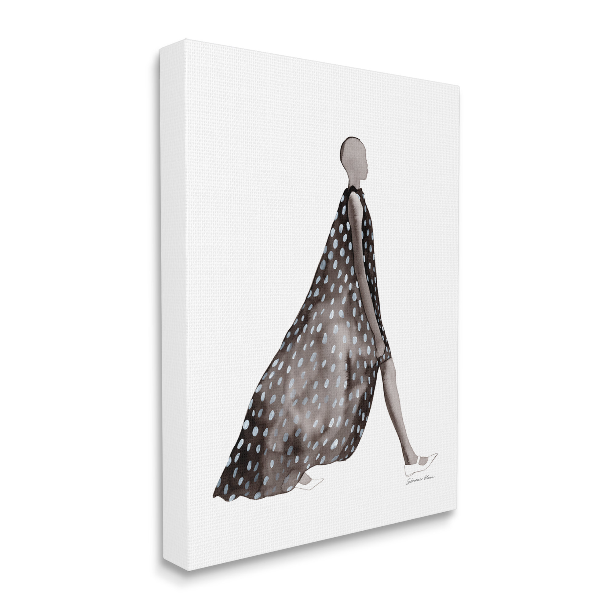 Everly Quinn «Fashion Silhouette Girl», toile d'art encadrée par Simone ...