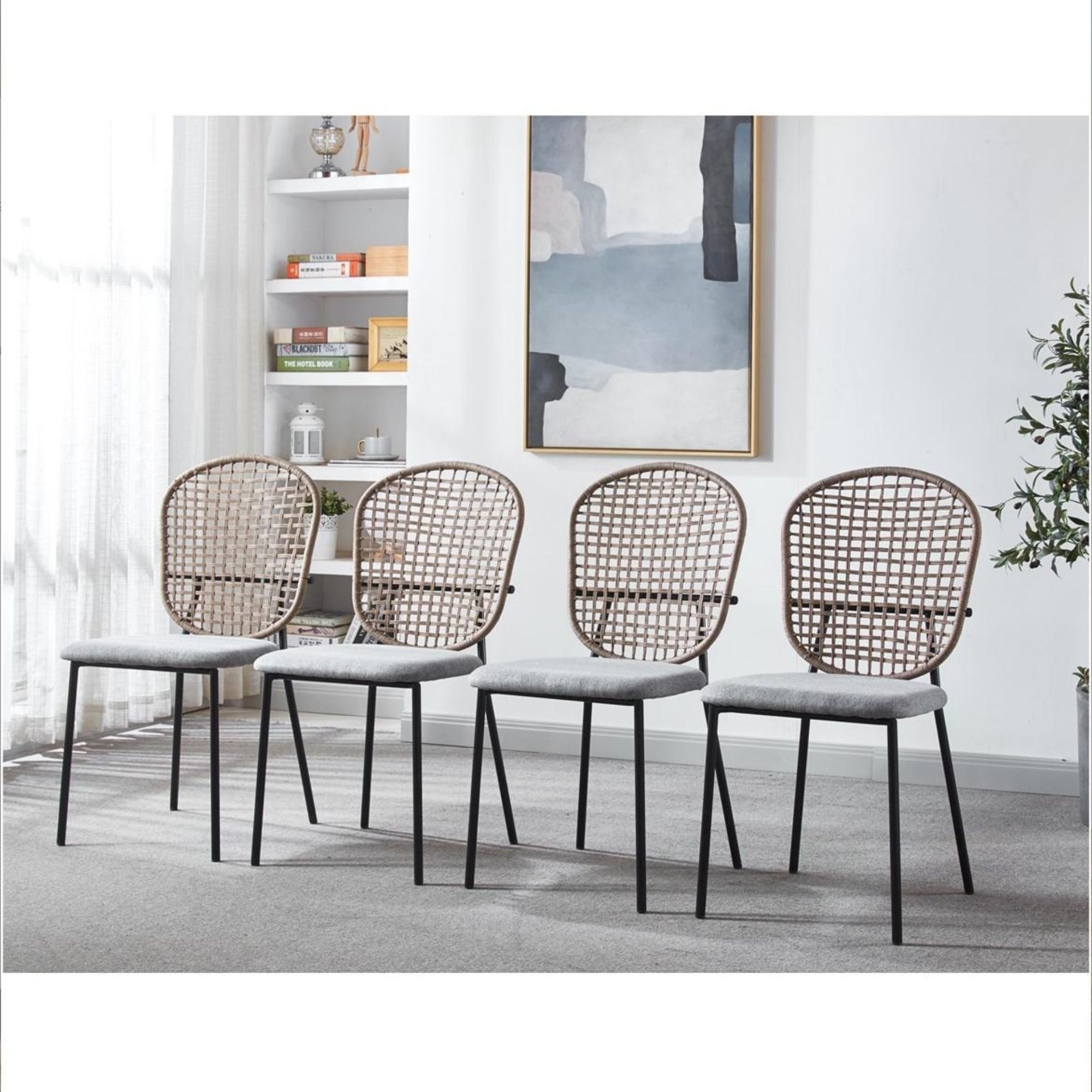 Bayou Breeze Set of 4 modern dining chairs, - Wayfair Canada