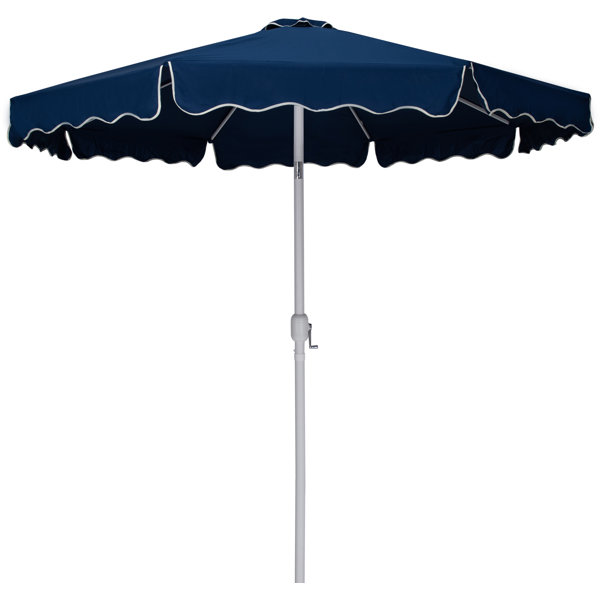 Arlmont & Co. Chavonte Fabric With Piping / Aluminum Patio Umbrella ...