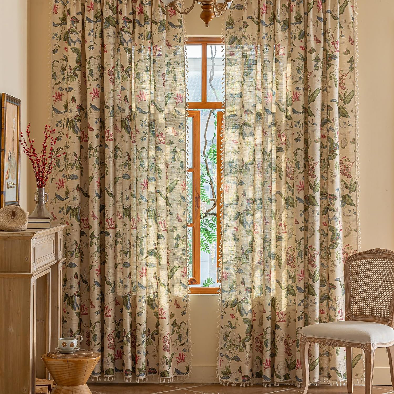 Lark Manor™ Polyester Floral Print Curtains 2 Panels (Set of 2 ...