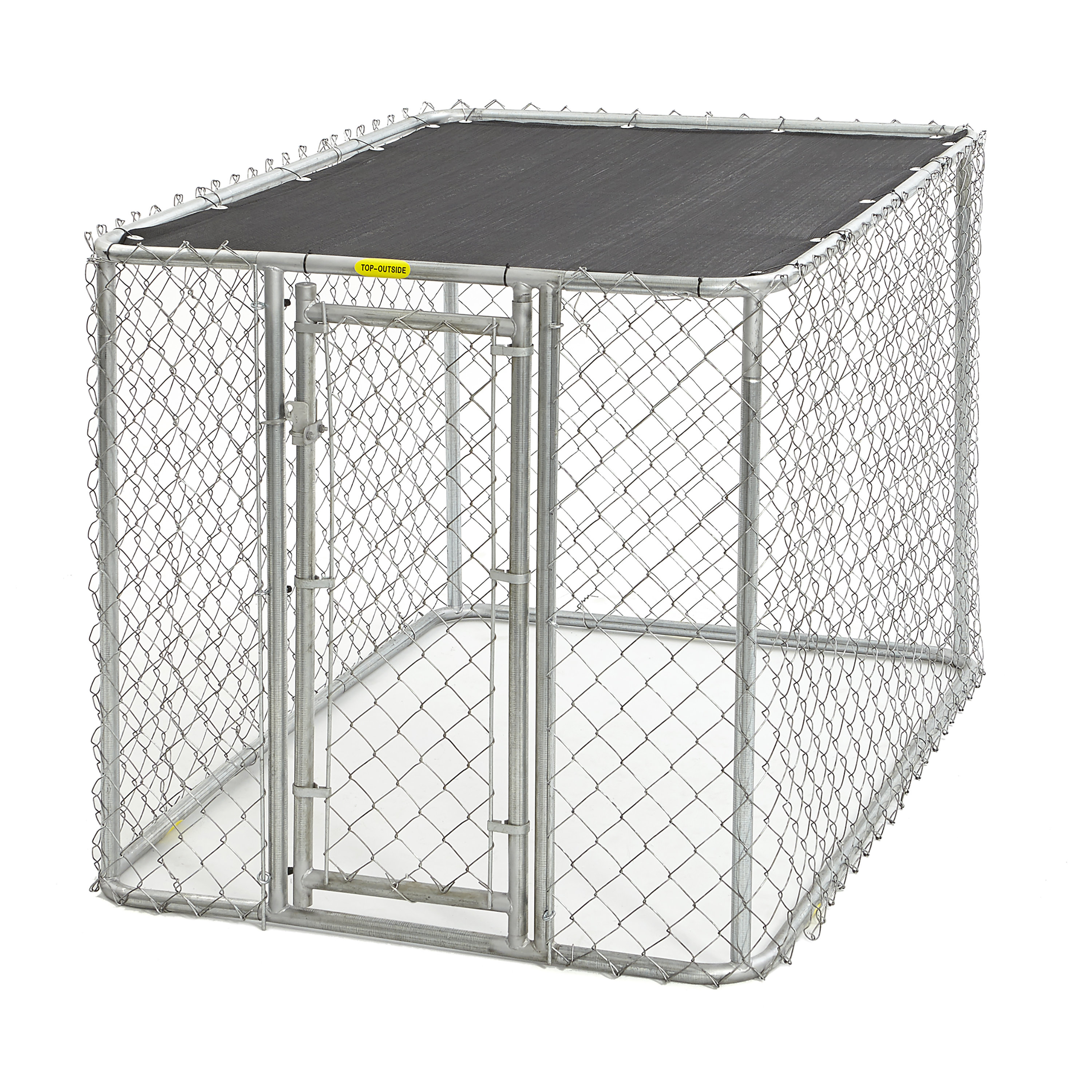 MidWest Homes for Pets Chain Link Outdoor Dog Kennel with Sunscreen ...