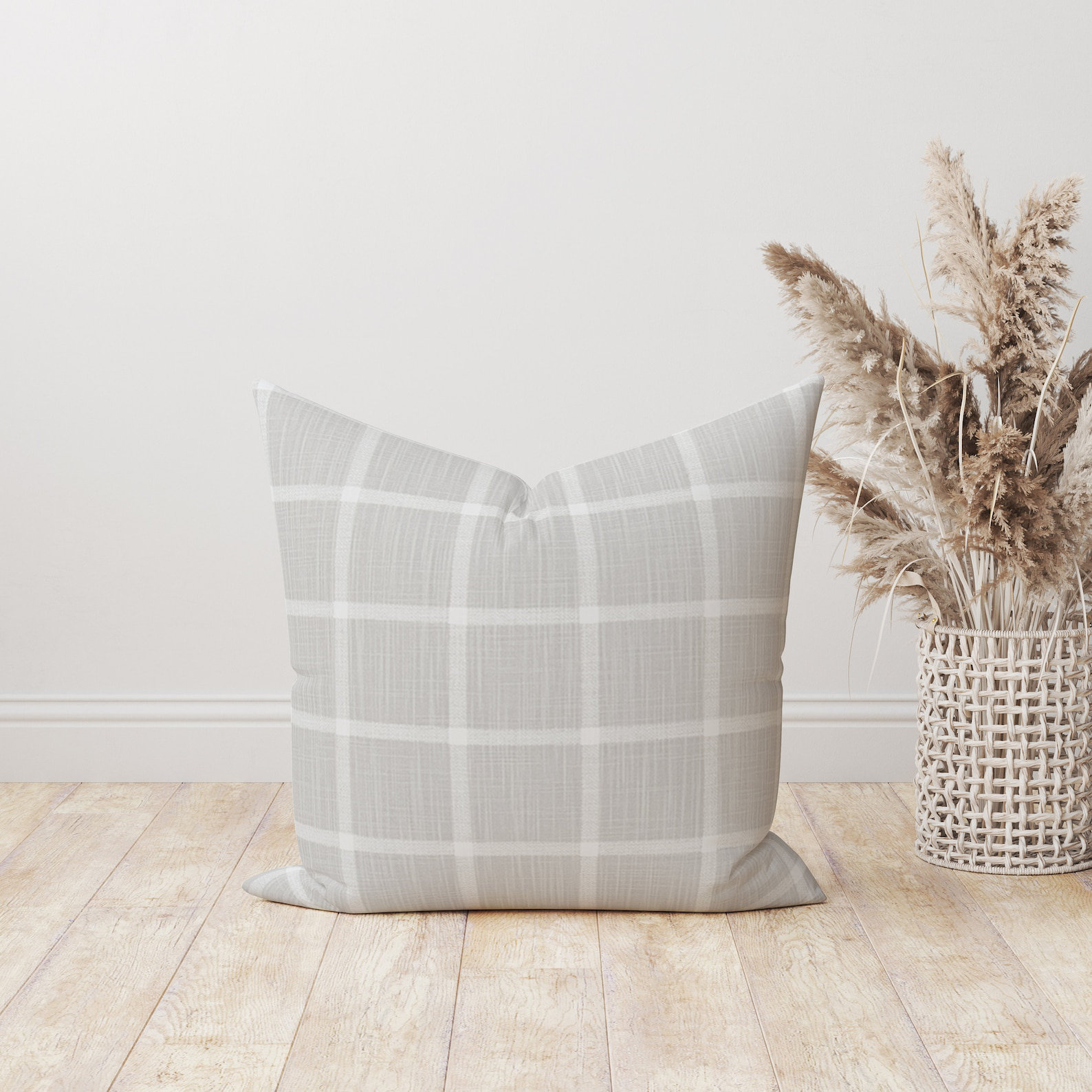 That Dutch Girl French Grey Checkered Pillow | Wayfair