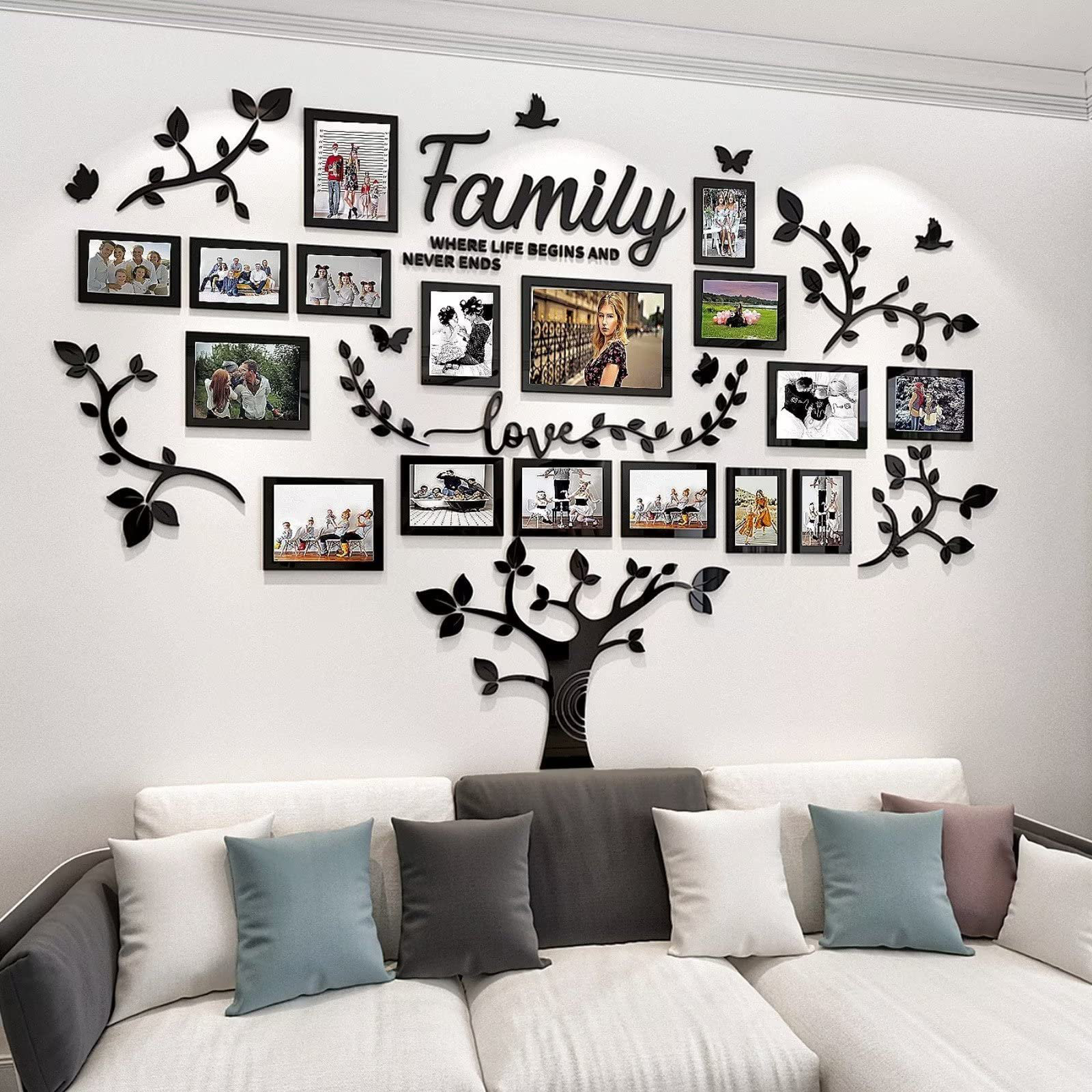 Lark Manor DIY Wall Decor Living Room Family Tree Wall Decor Sticker 3D ...