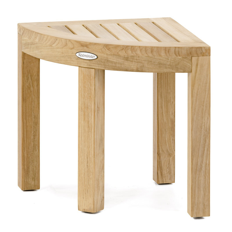 Westminster Teak Teak Pacifica Corner Spa Stool | Wayfair