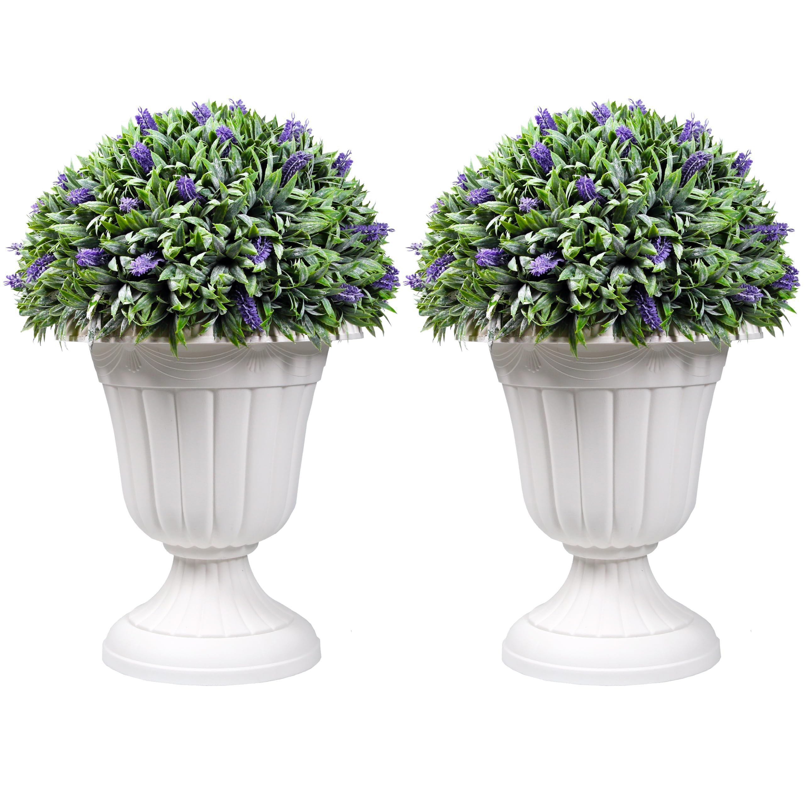 Red Barrel Studio 2 Pcs 23" Artificial Plastic Lavender Topiary Ball ...