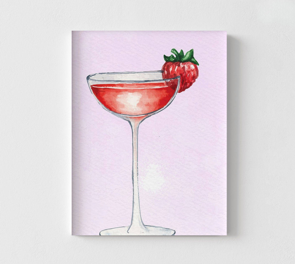 WeFrameArt Cocktails 3 By Kimberly Allen, Strawberry Cocktail Poster ...