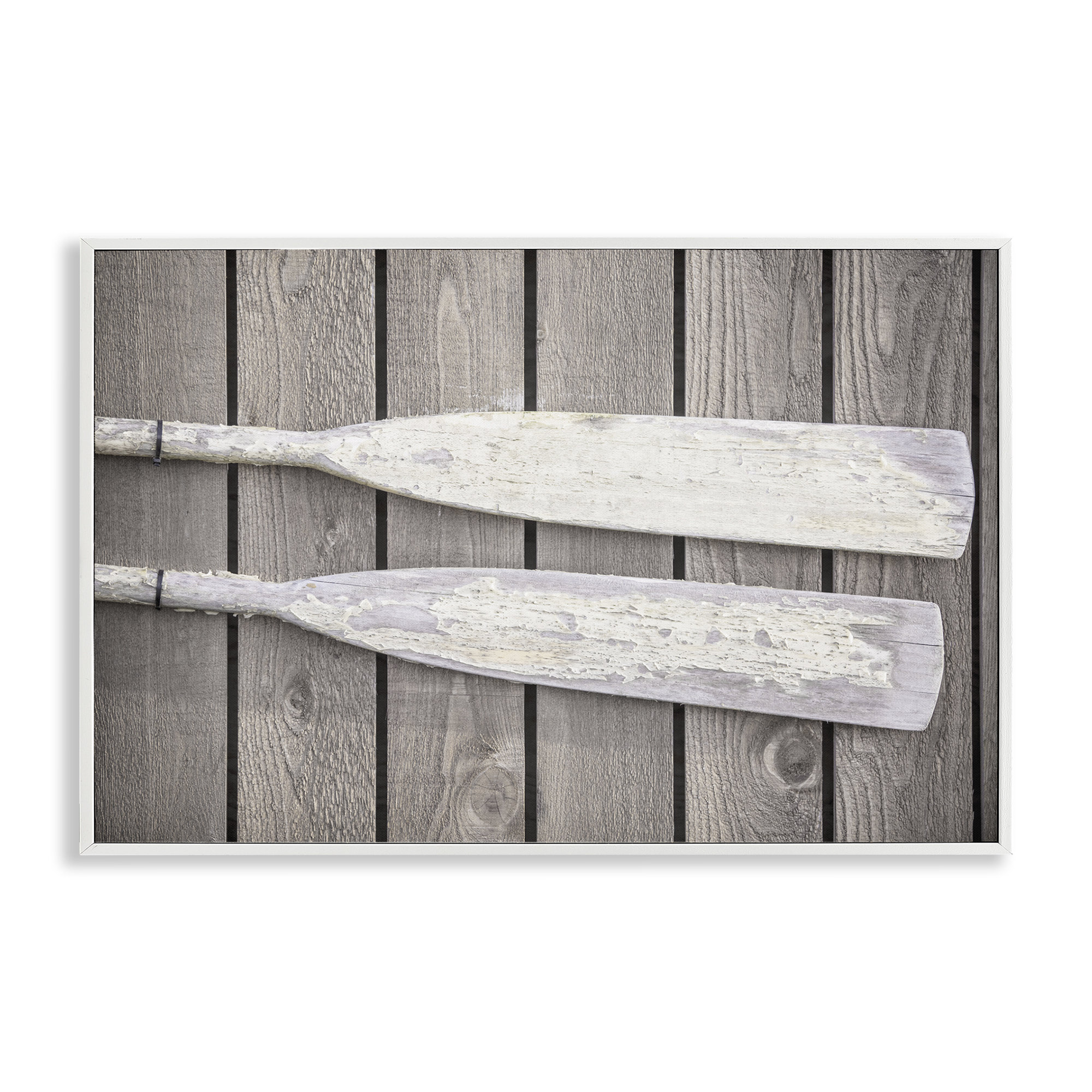 Breakwater Bay Rustic Oars Pair Giclee Art by Aaron Matheson | Wayfair